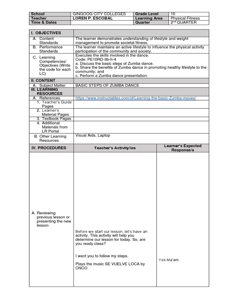 Learn Zumba Dance Basics | PDF | Behavior Modification | Learning