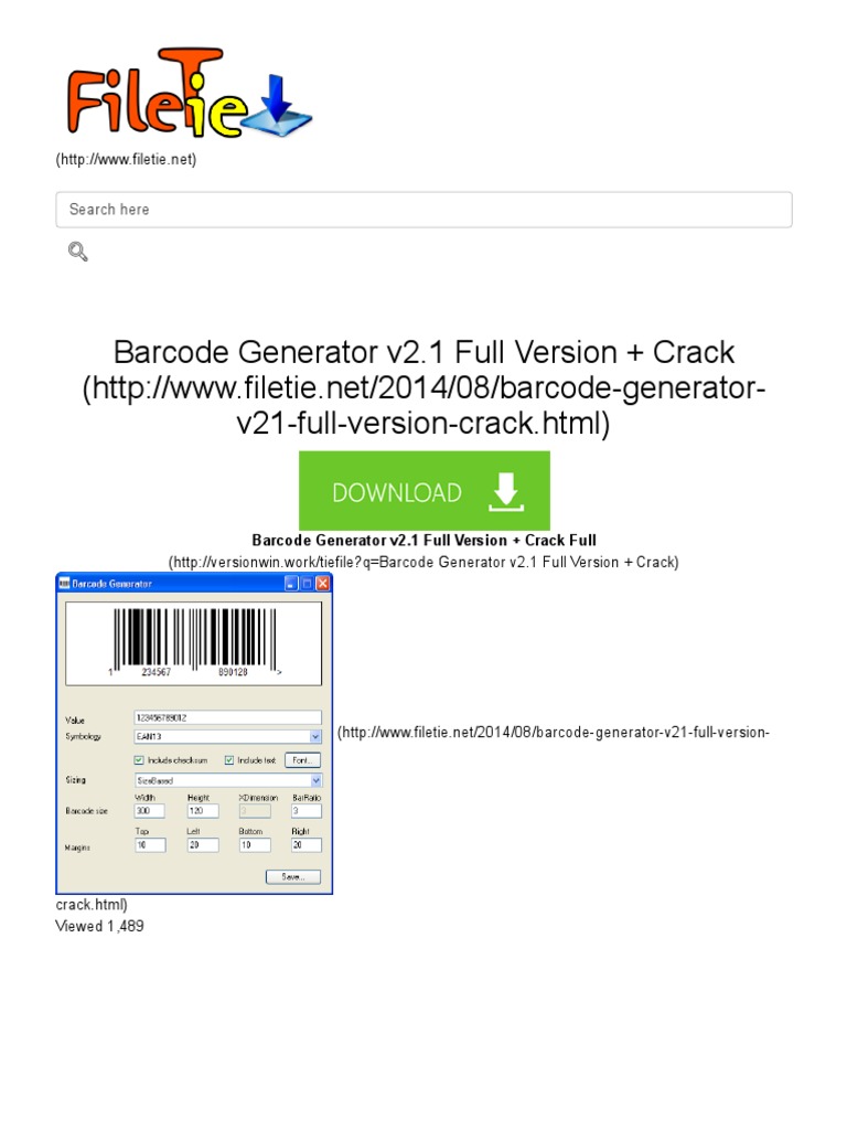 Barcode Generator v2 PDF | Download Free PDF | Barcode | Download