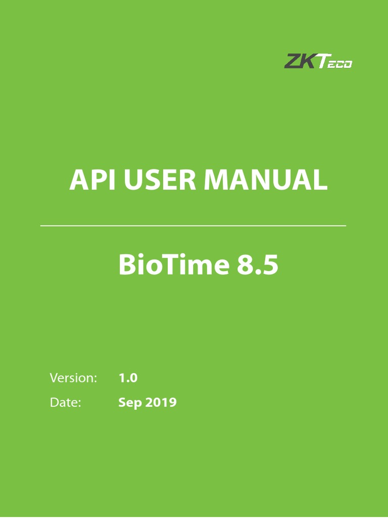 BioTime 8.5 API User Manual | PDF | Json | Application Programming ...