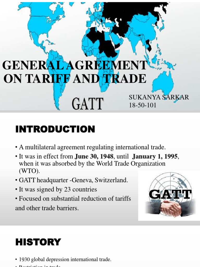 General Agreement On Tariff and Trade | PDF | World Trade Organization ...