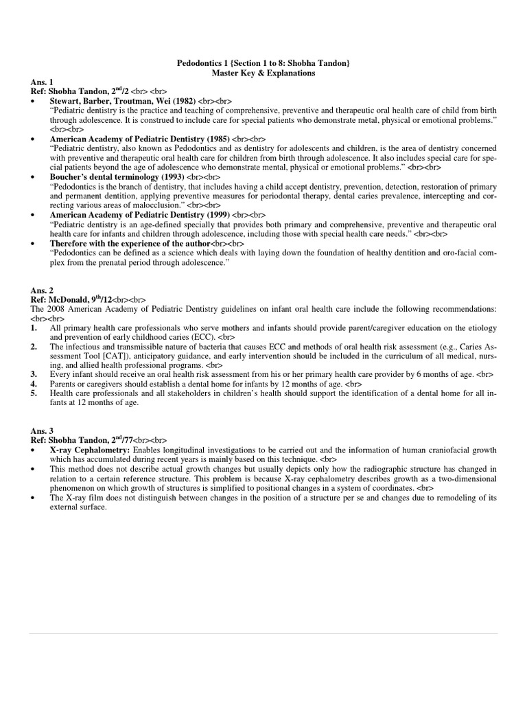 Shobha Tandon's Pediatric Dentistry Insights | PDF | Dental Material ...