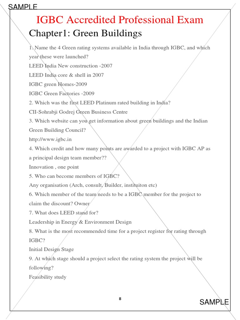 IGBC AP Exam Study Guide | PDF | Leadership In Energy And Environmental ...