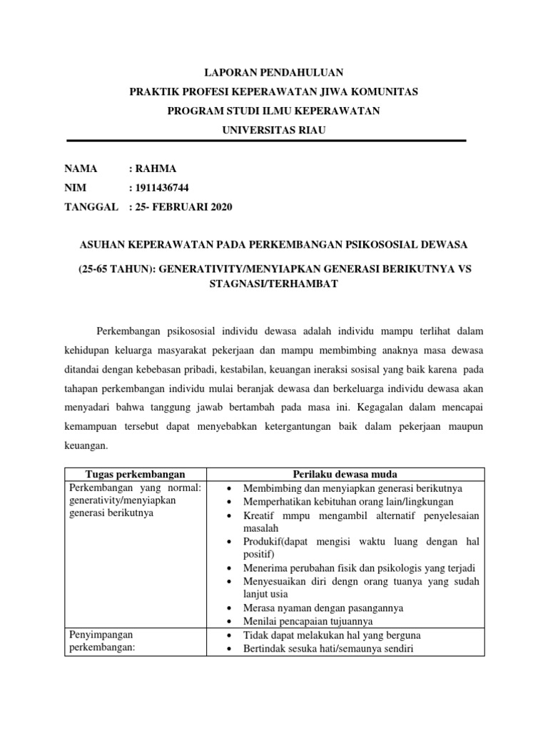 LP Dewasa Rahma | PDF | Pengembangan Diri