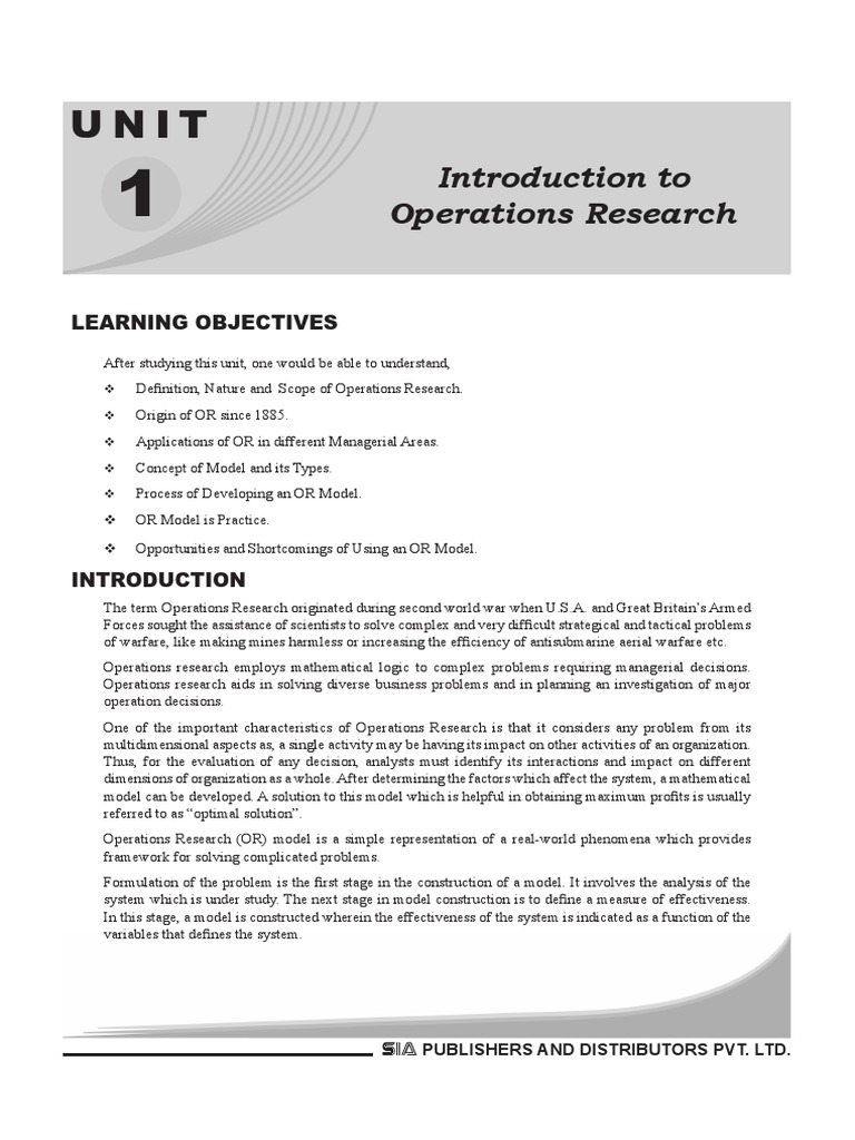 Qabd Unit 1 | PDF | Operations Research | Decision Making