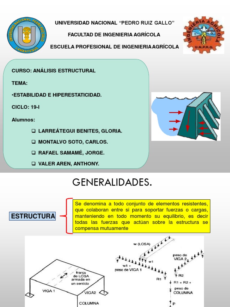 Estabilidad e Hiperestaticidad | PDF | Braguero | Ingeniero civil