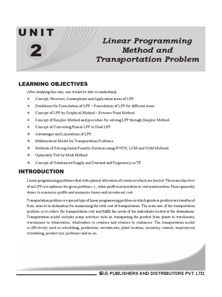 Qabd Unit 2 PDF | PDF | Mathematical Optimization | Linear Programming