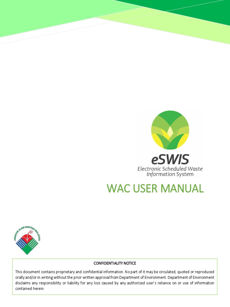 eSWIS User Manual WAC | PDF | Login | Button (Computing)