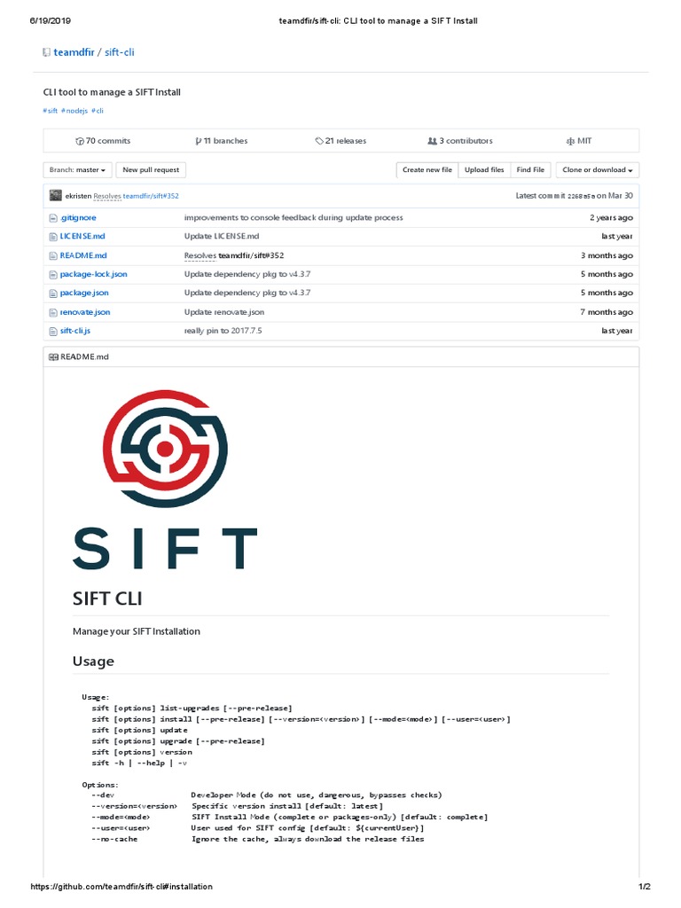Teamdfir - Sift-Cli - CLI Tool To Manage A SIFT Install | PDF | Command Line Interface ...