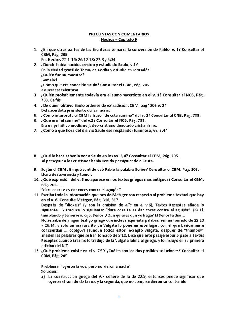 Reflexiones sobre Hechos 9: Conversión de Saulo | PDF | Pablo el ...