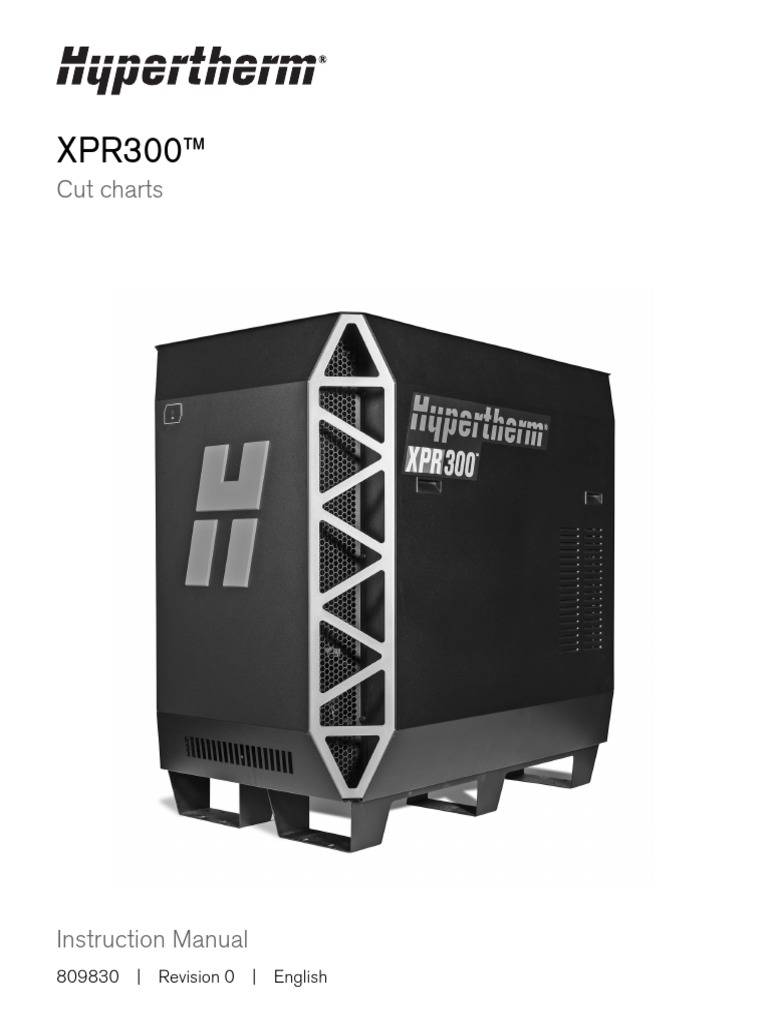 XPR 300 Cut Charts | PDF | Numerical Control | Electric Arc