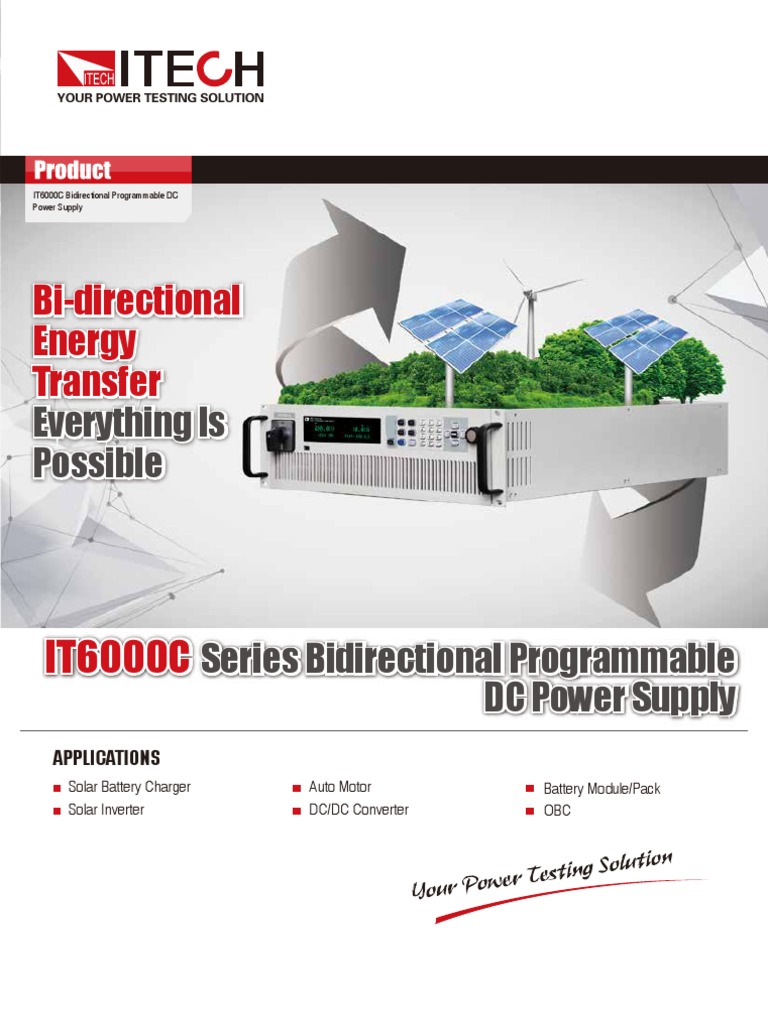 IT6000C Bidirectional Programmable DC Power Supply EN-190410 | PDF | Power Supply | Power Inverter