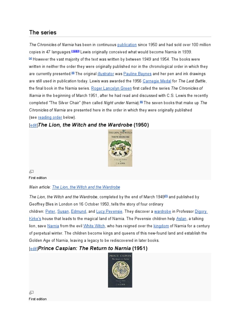 The Chronicles of Narnia | PDF | The Chronicles Of Narnia | Aslan