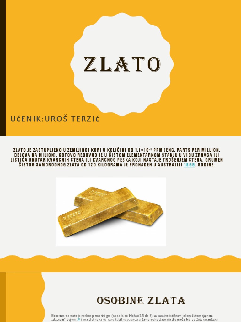 Prezentacija Zlato | PDF