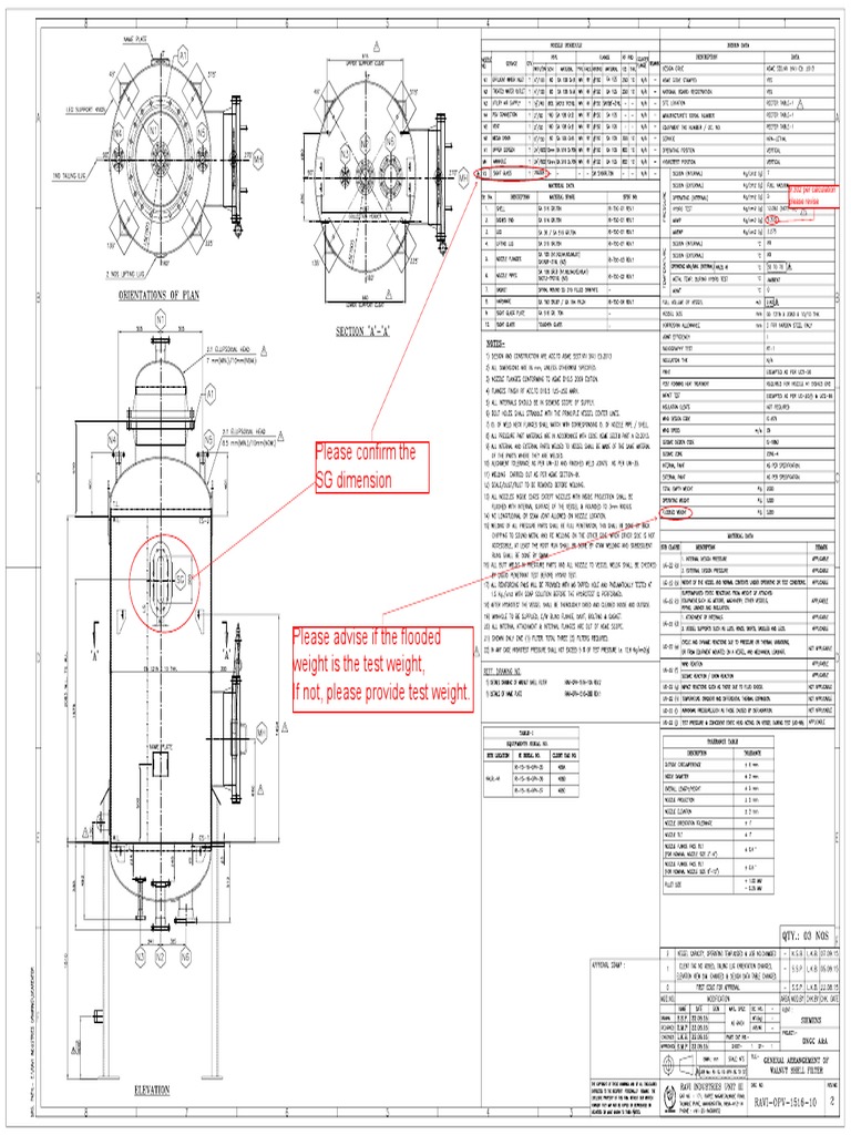 G.A. DRAWING FOR ONGC A&A - KALOL-VII REV.2-comments PDF | PDF