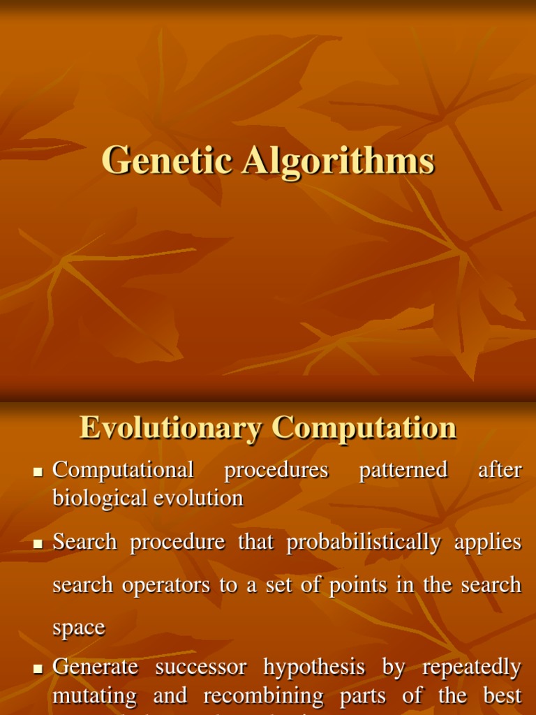 Understanding Genetic Algorithms | PDF | Genetic Algorithm | Evolution