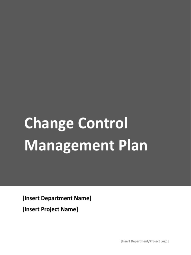 Change Control Management Plan Template With Instructions | PDF ...