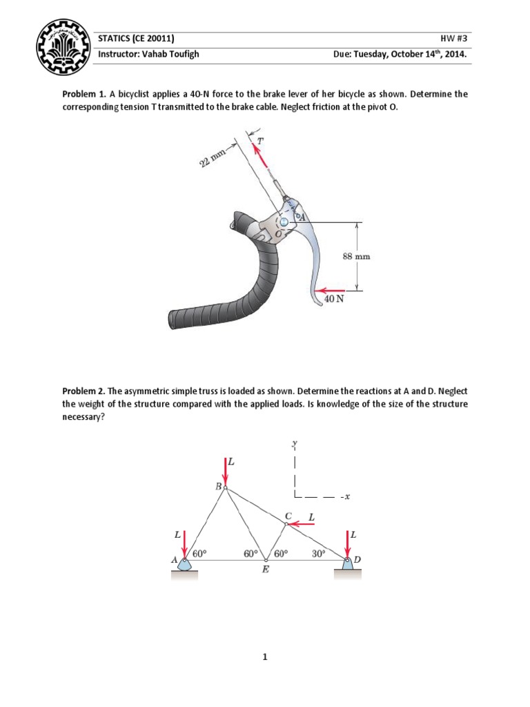 Statics hw3 | PDF