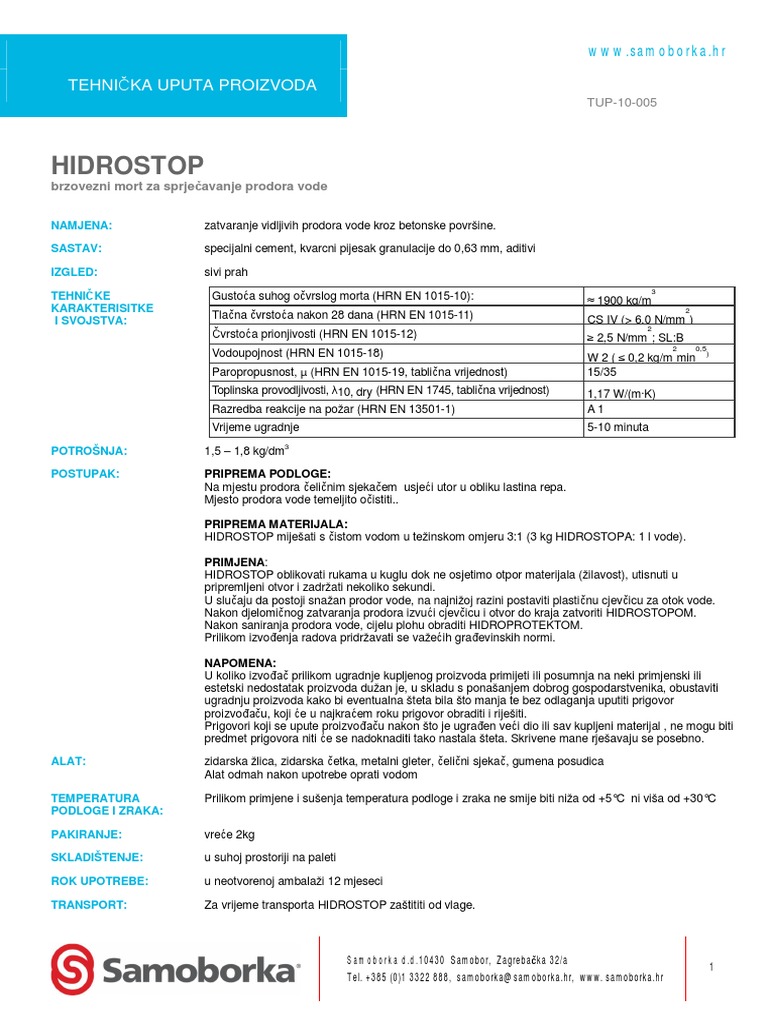 TUP - HidroStop | PDF
