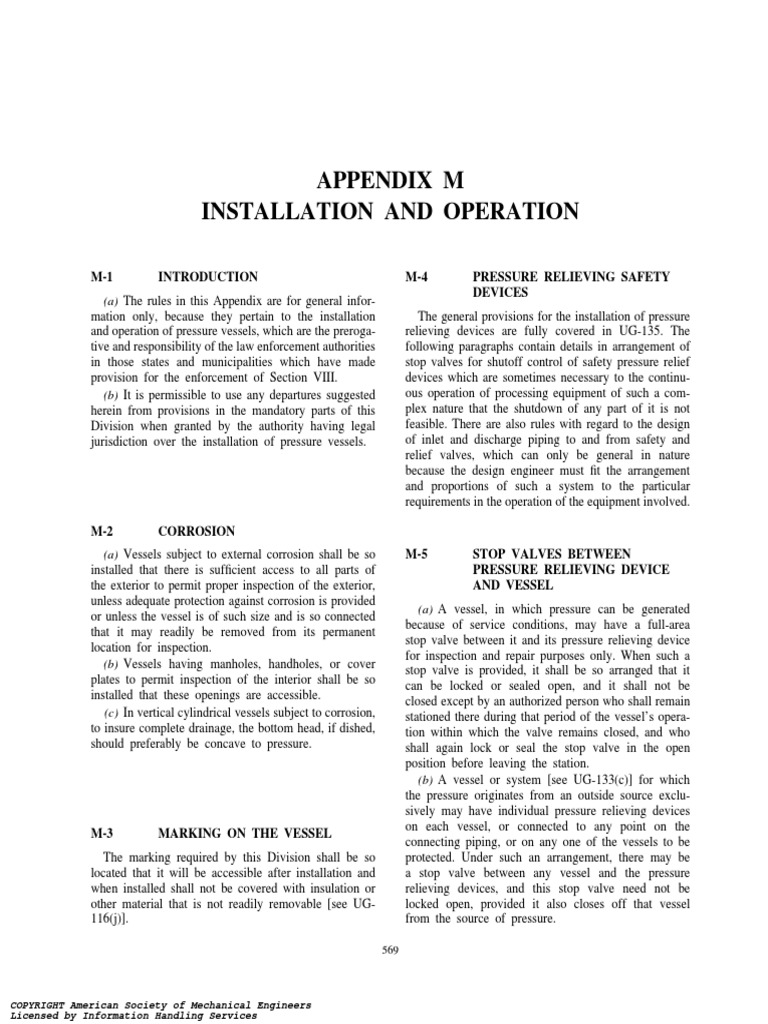Non-Mandatory Appendix M | PDF | Valve | Pressure