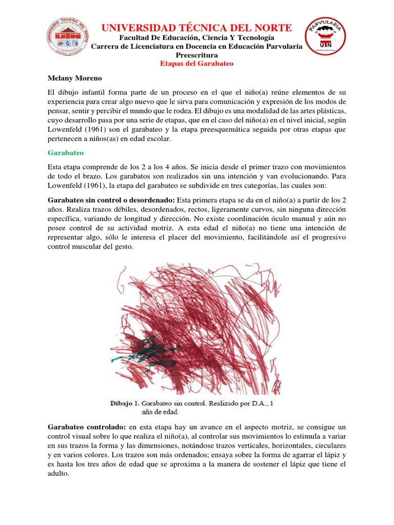 Las etapas del desarrollo del garabateo infantil y sus factores ...