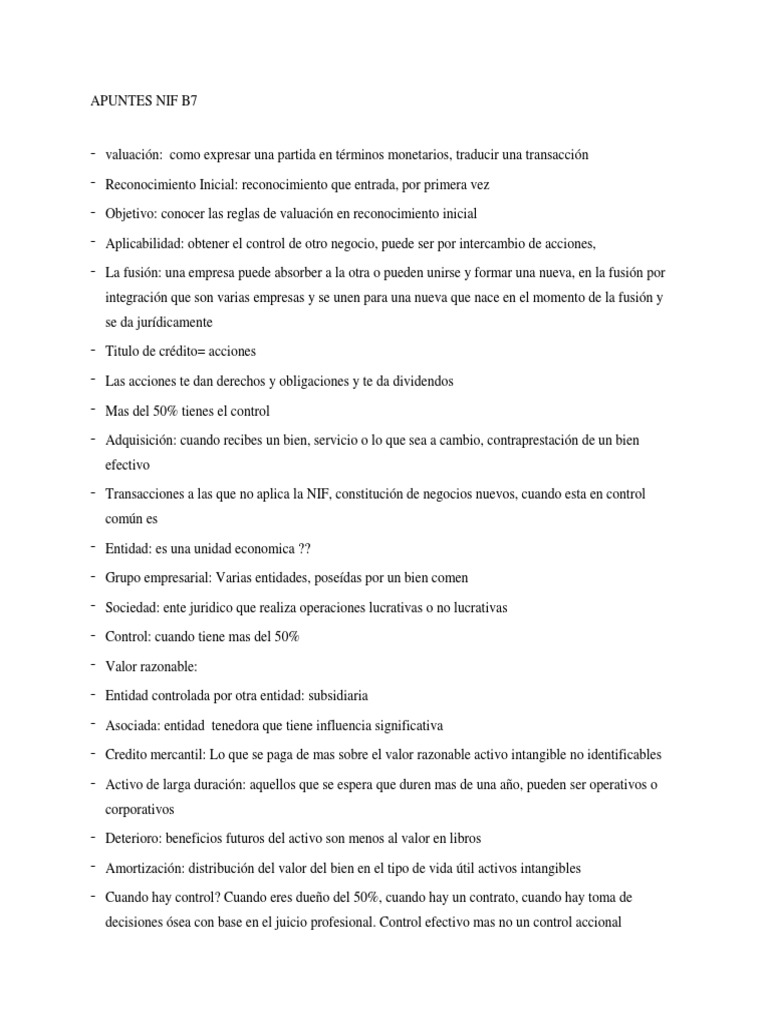 NIF B7 Word | PDF | Activo intangible | Compartir (Finanzas)