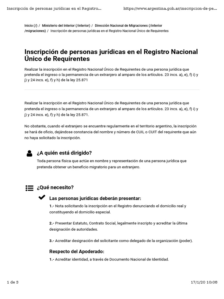ReNURE Requisitos - 2020 | PDF | Esfera pública | Información del gobierno