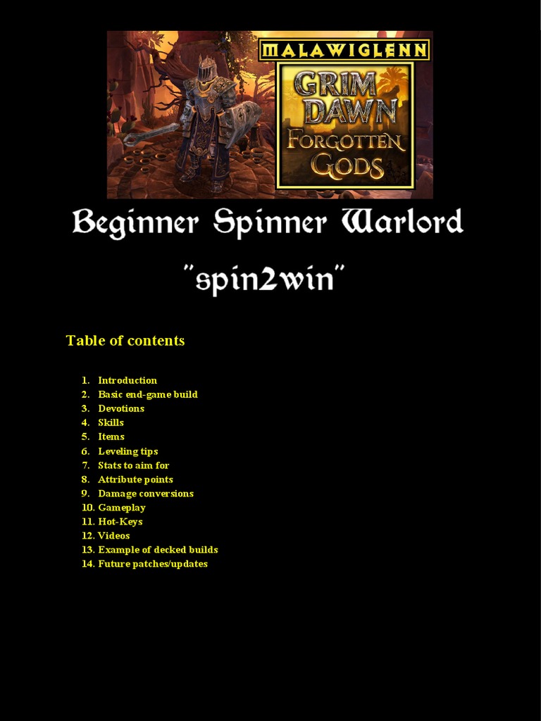 Beginner Spinner Warlord | PDF | Leisure | Nature