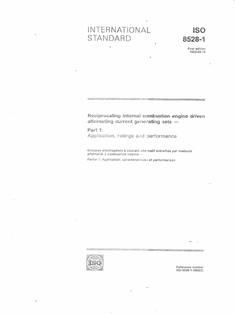 ISO 8528-1 Application Rating and Performance | PDF | Physics ...