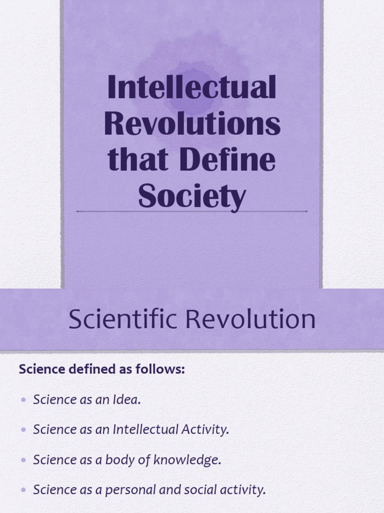 Key Intellectual Revolutions in Science | PDF | Scientific Revolution ...