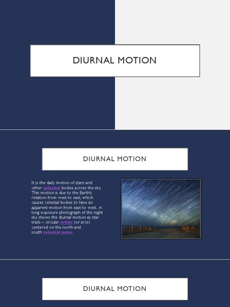 Diurnal Motion (New) (Autosaved) | PDF | Night | Equator