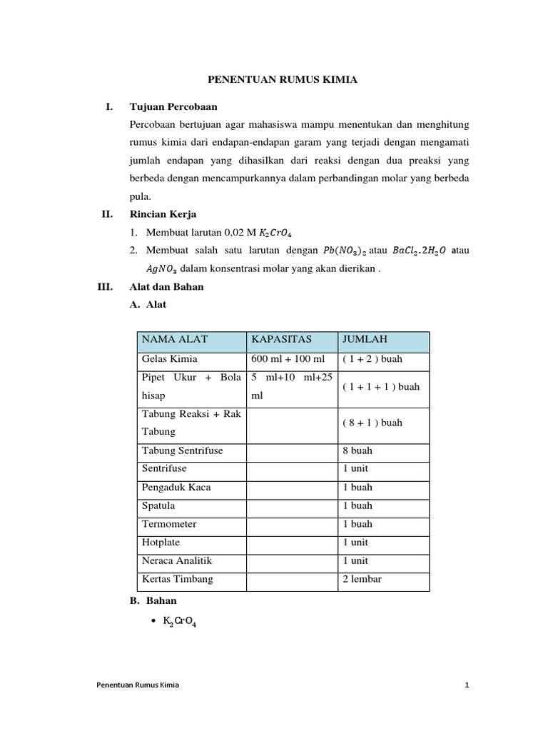 Penentuan Rumus Kimia-1 | PDF | Sains & Matematika