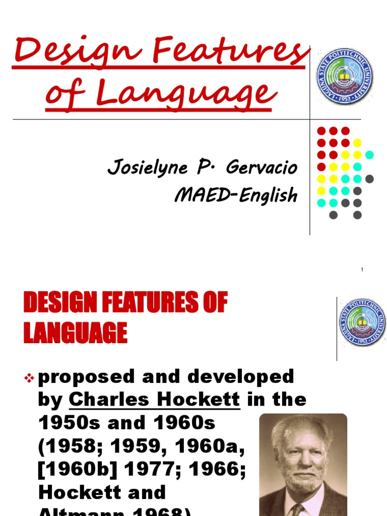 Design Features of Language (1-4) With Quiz | PDF | Semiotics | Cognition