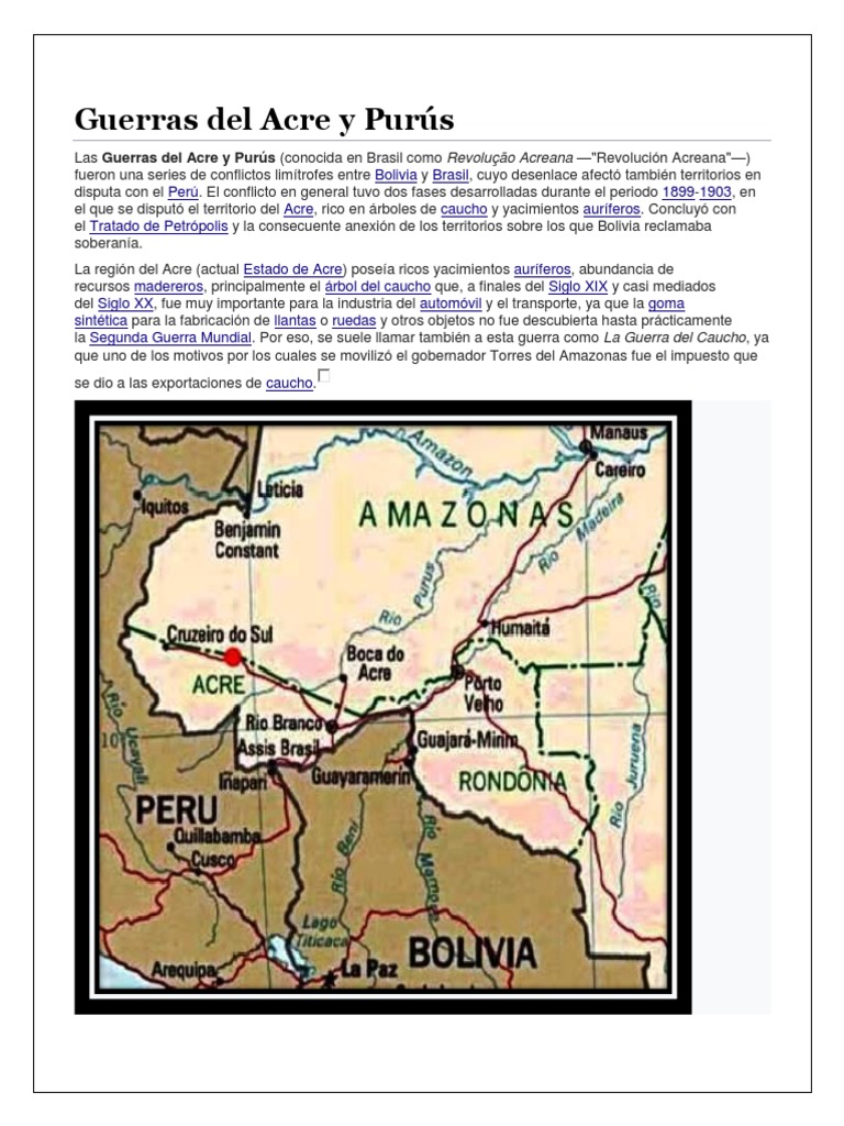 Guerras Del Acre y Purús | PDF | Militar | Tratado
