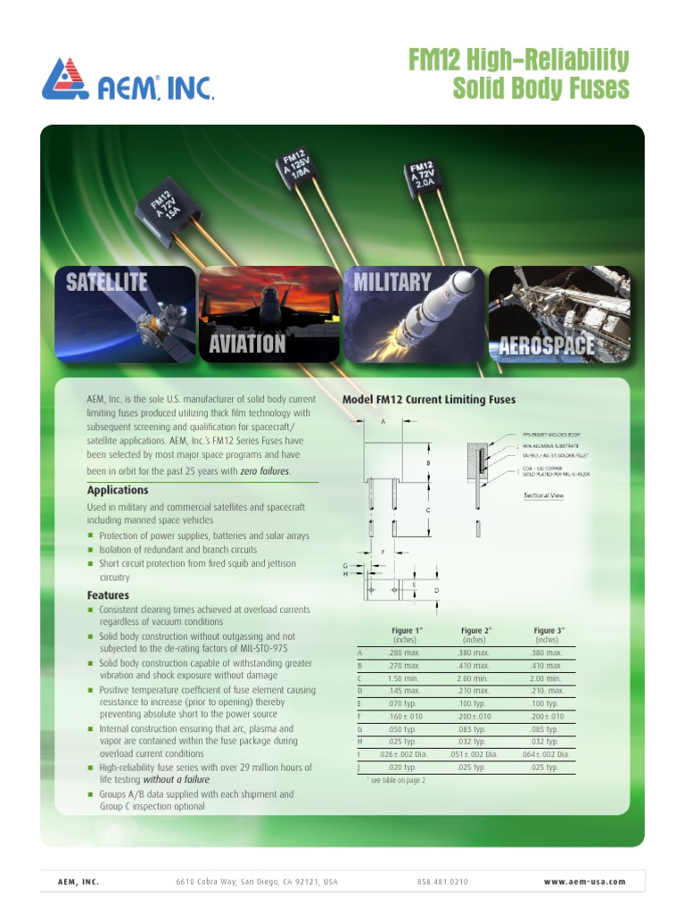 FM12 A Study On Fuses | PDF | Fuse (Electrical) | Satellite