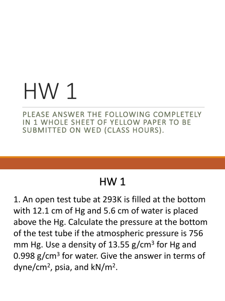 HW Static Fluid PDF | PDF