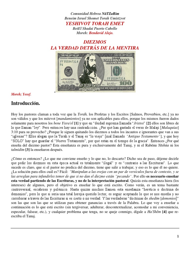 La Verdad Detras De La Mentira Del Diezmo Estudio Bendavid Pdf