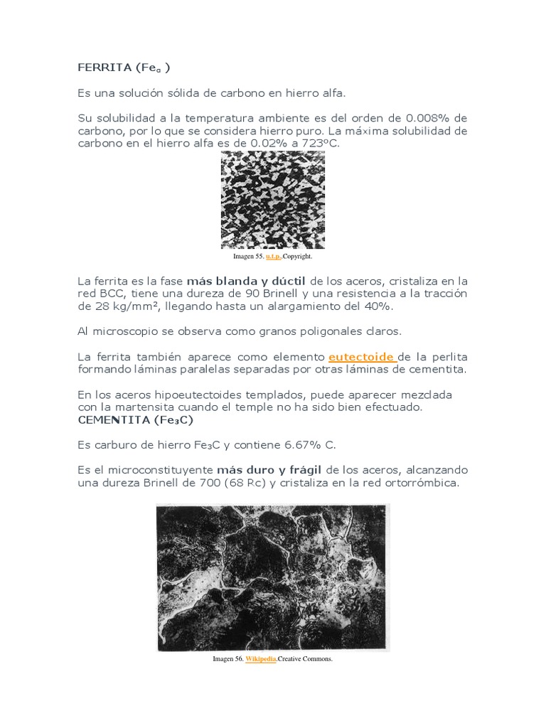 FERRITA | PDF | Materiales de construcción | Ciencia de los materiales