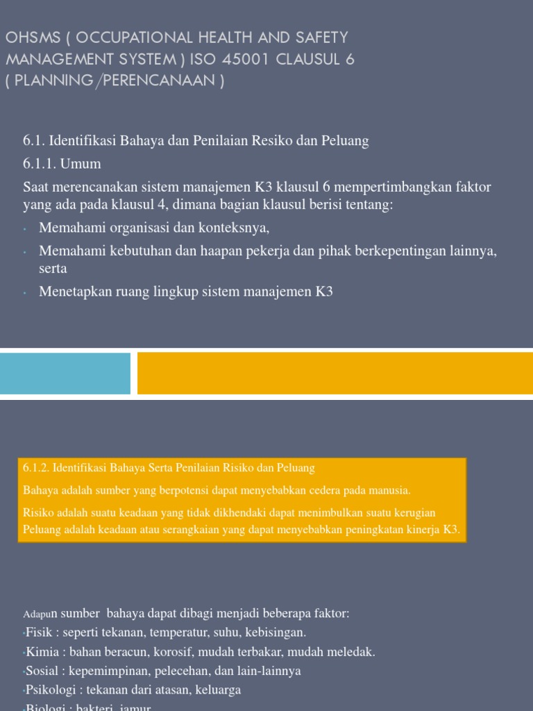 OHSMS (Operational Health Safety Management System) | PDF