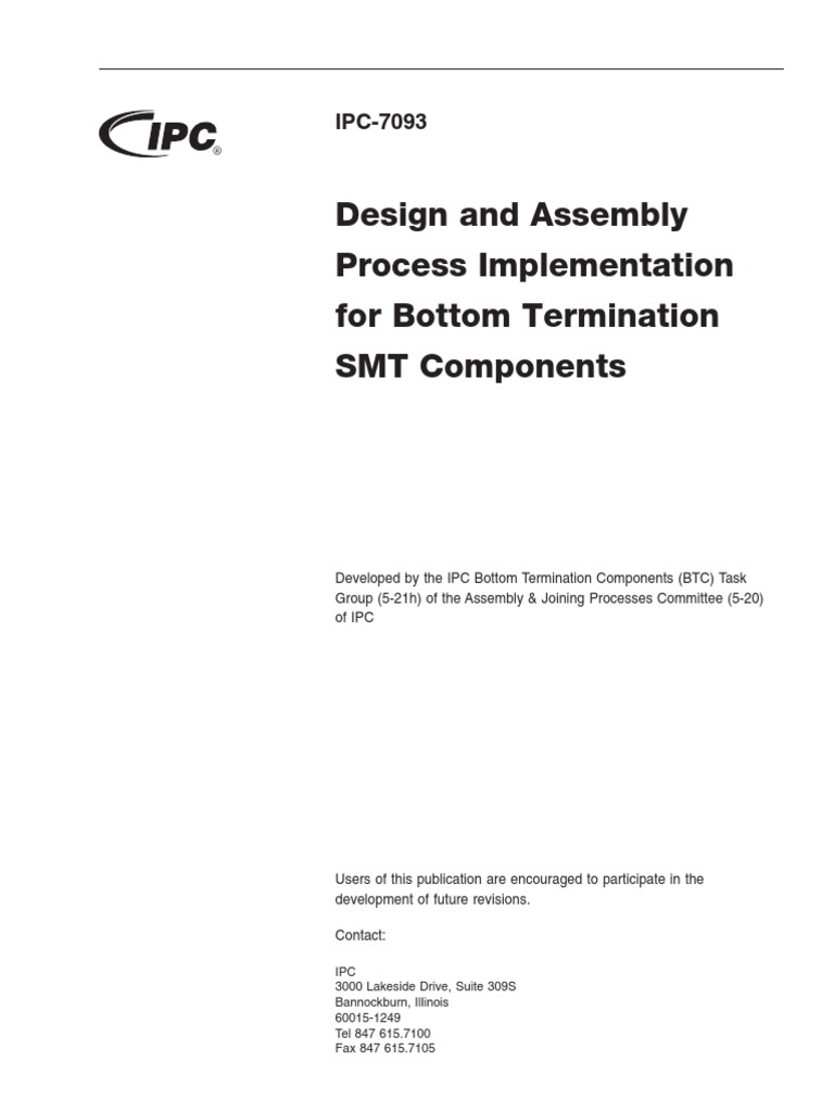 Ipc 7093 | PDF | Printed Circuit Board | Soldering