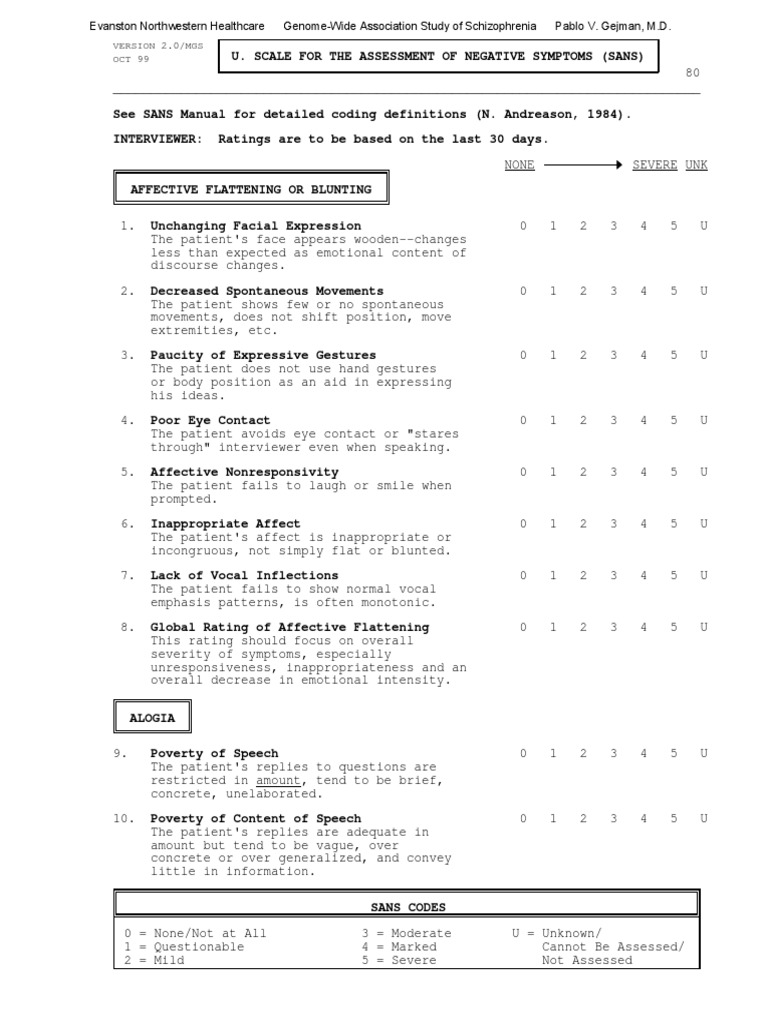 Sans PDF | PDF | Gesture | Schizophrenia