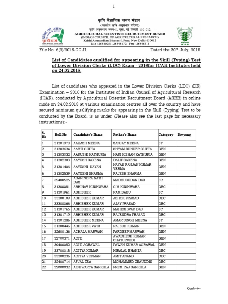 LDC (DR) Examination-2016 Result | PDF | Sikhism