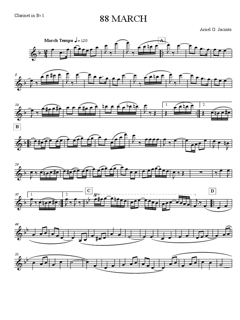 88 March Clarinet 1 | PDF