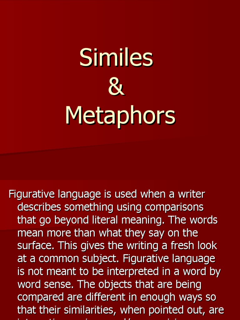 Similes and Metaphors | PDF | Nature