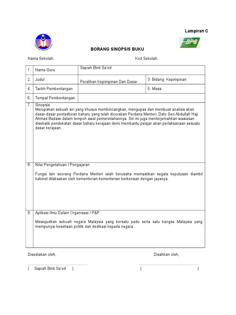 Sinopsis Buku SPLKPM | PDF