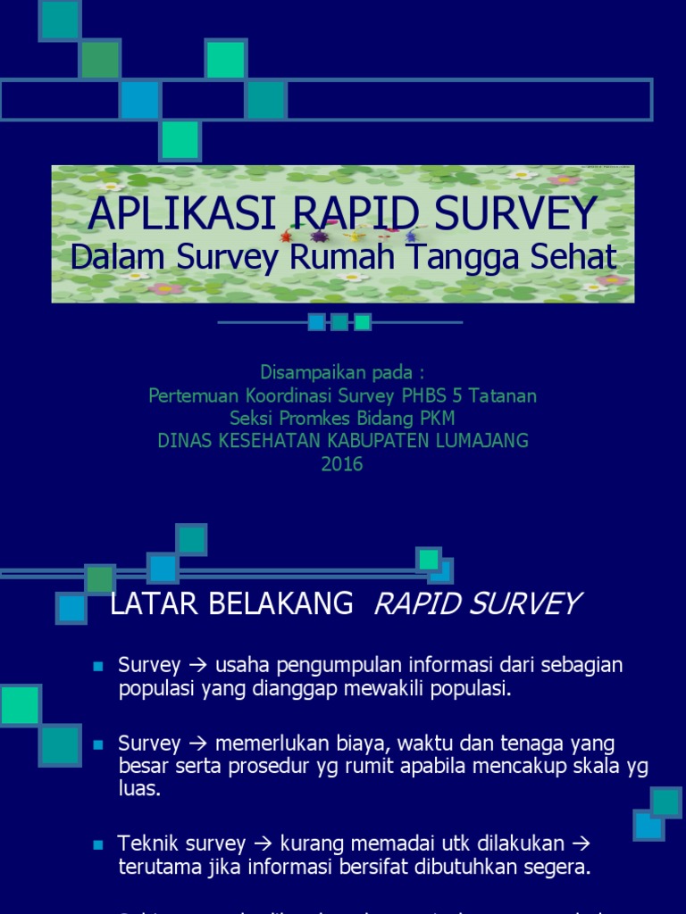 RAPID SURVEY Dalam RTS | PDF | Komputer