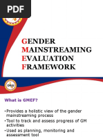 Gender Mainstreaming Evaluation Framework (GMEF) : Its Basic Features ...