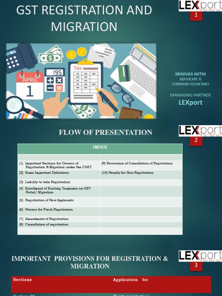 GST Registration PPT Ver6 28042017 | PDF | Value Added Tax | Debits And Credits