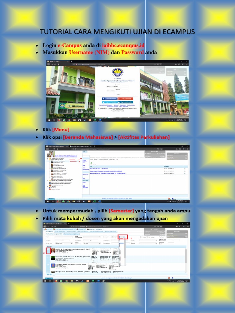 Panduan Ujian e-Campus IAIBBC | PDF