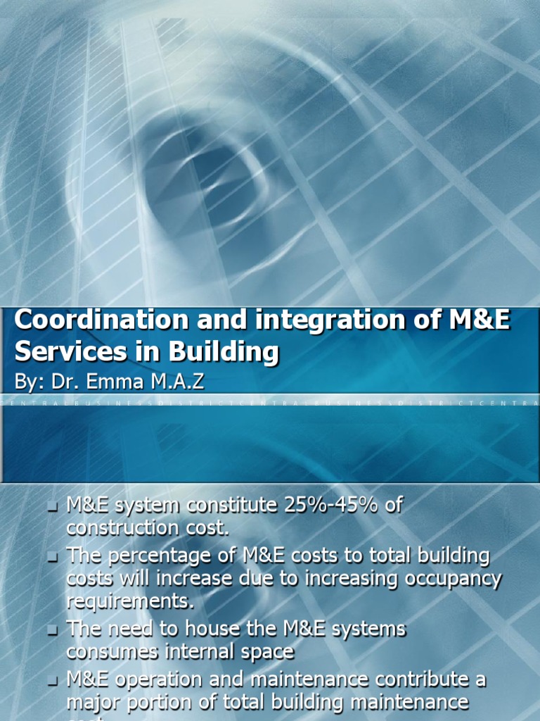 M&E Systems in Building Design | PDF | Architect | Ceiling