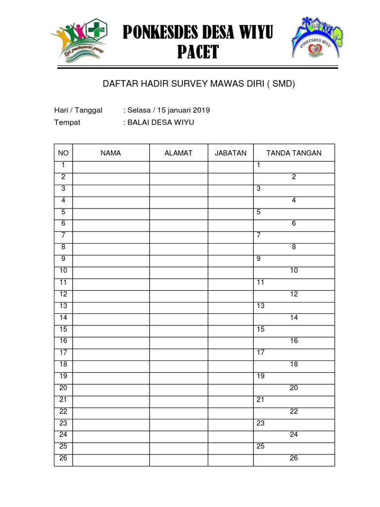 DAFTAR HADIR Lomba | PDF